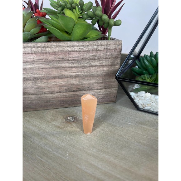 Crystal | Other | Mango Calcite Self Standing Mini Tower Pencil Point ...